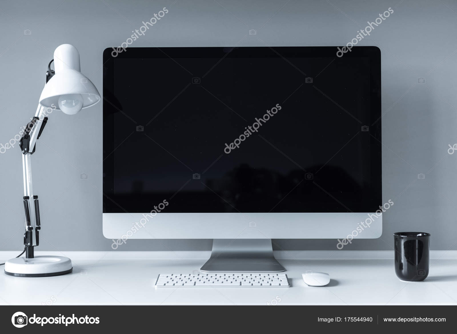Working Place Computer Table Lamp Stock Photo by ©Y-Boychenko 175544940
