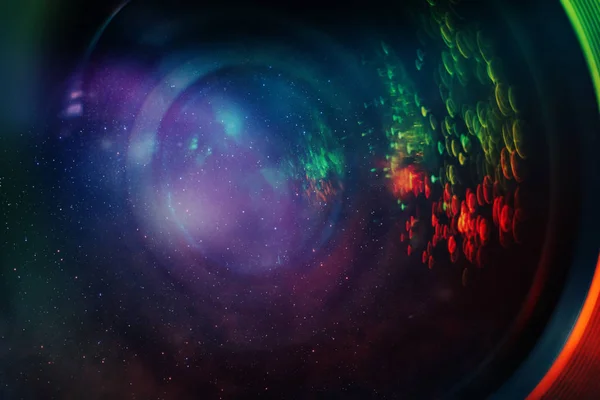 Beautiful abstract camera lens background multi colored glass ...