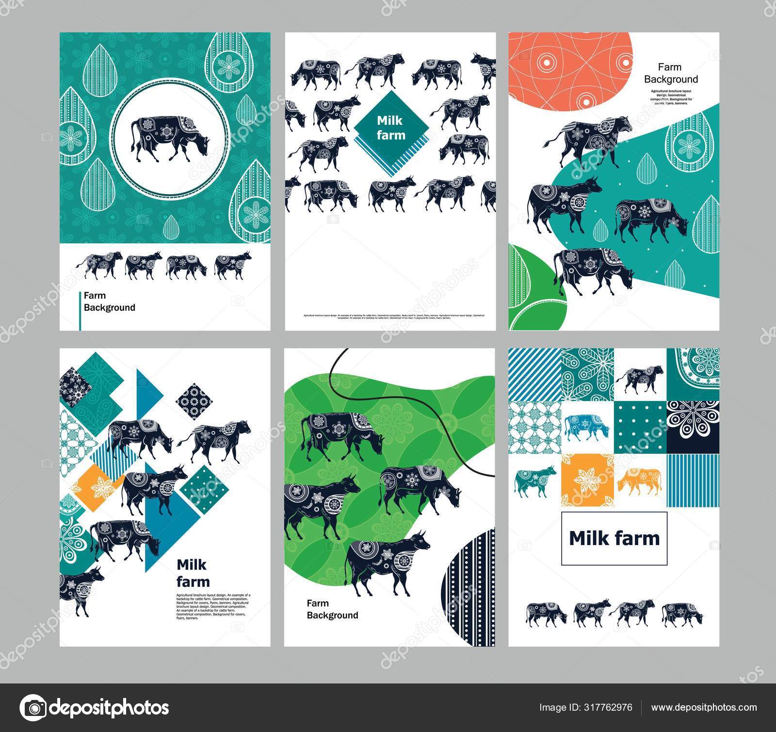 Agricultural brochure layout design. An example of a backdrop for ...