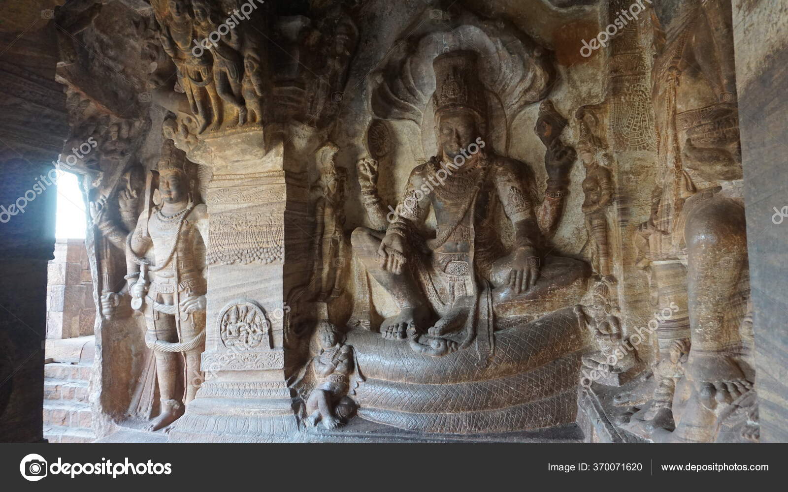 Stone Sculptures Hindu Jain Buddhist Cave Temples Badami Karnataka South Stock Photo by ©Karadag ...
