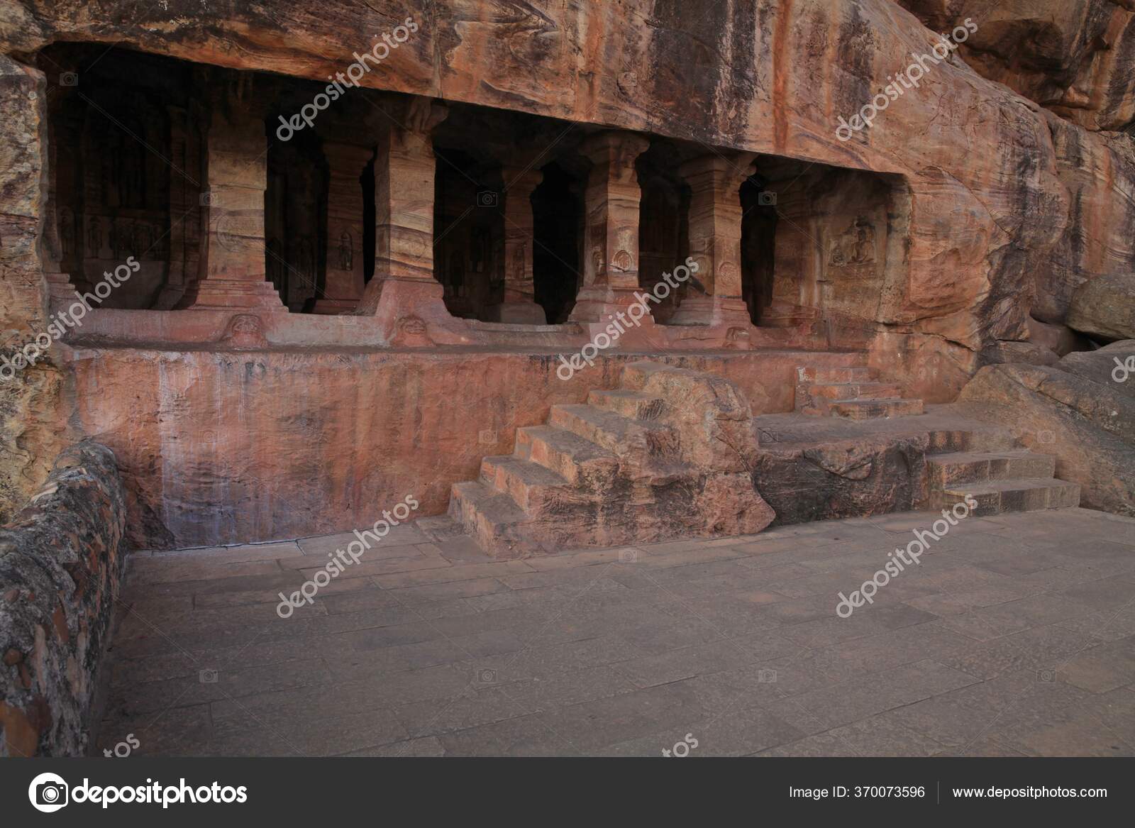Badami Cave Temples Hindu Jain Buddhist Cave Temples City Badami ⬇ Stock Photo, Image by ...