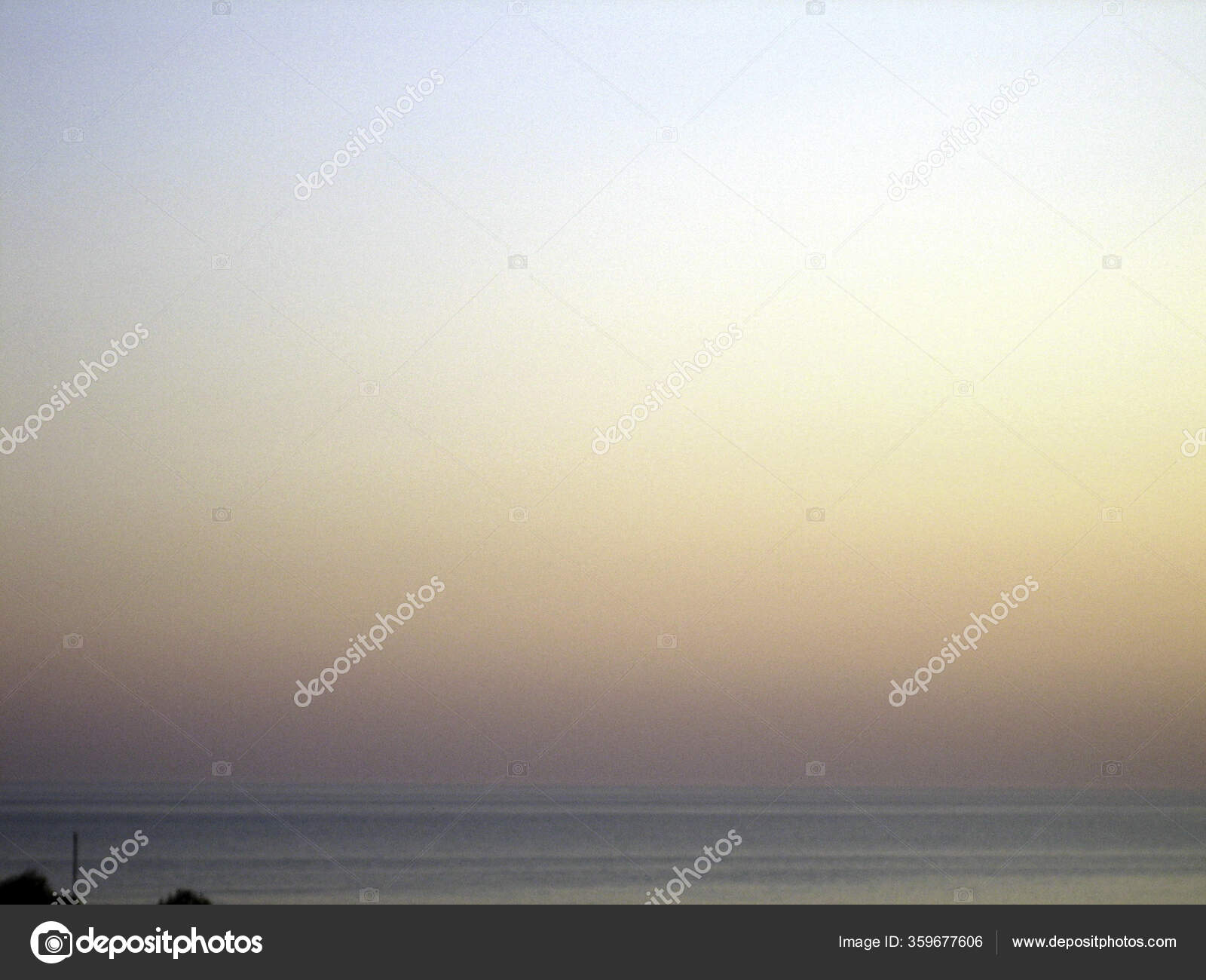 Flat Horizon Sky Sea Sunset Clear Day — Stock Photo © SerZorin #359677606
