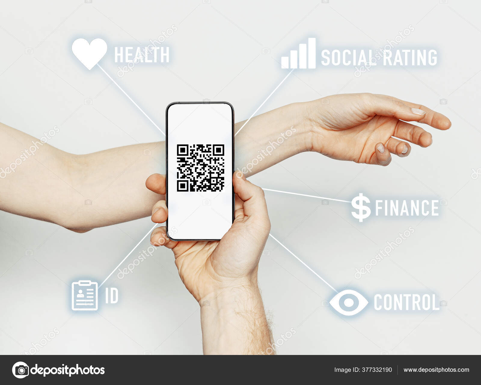 Human Chipping Multipassport Identification Man Hand Scan Implanted ...