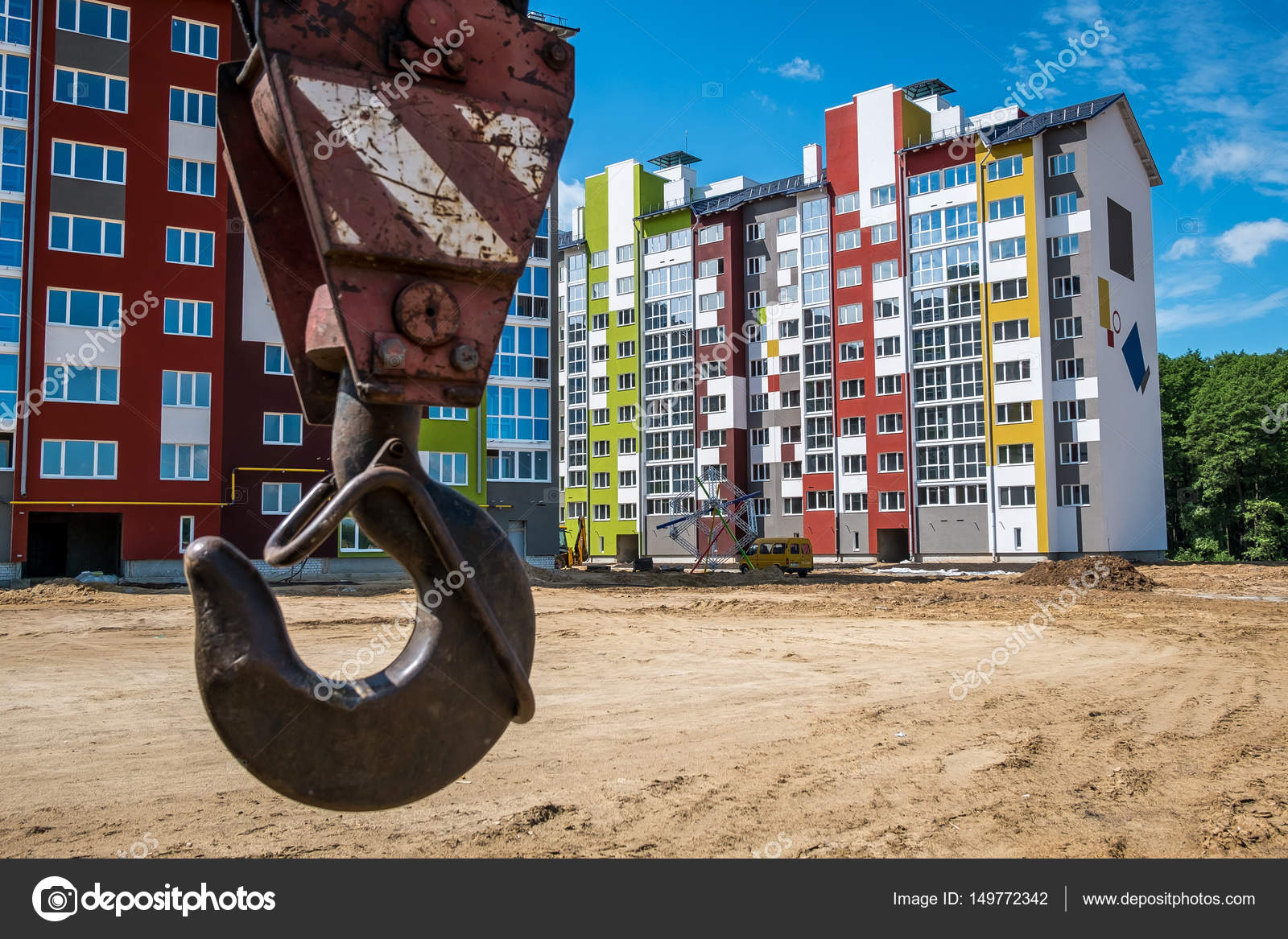 Construction crane hook Stock Photo by ©dobrovizcki 149772342