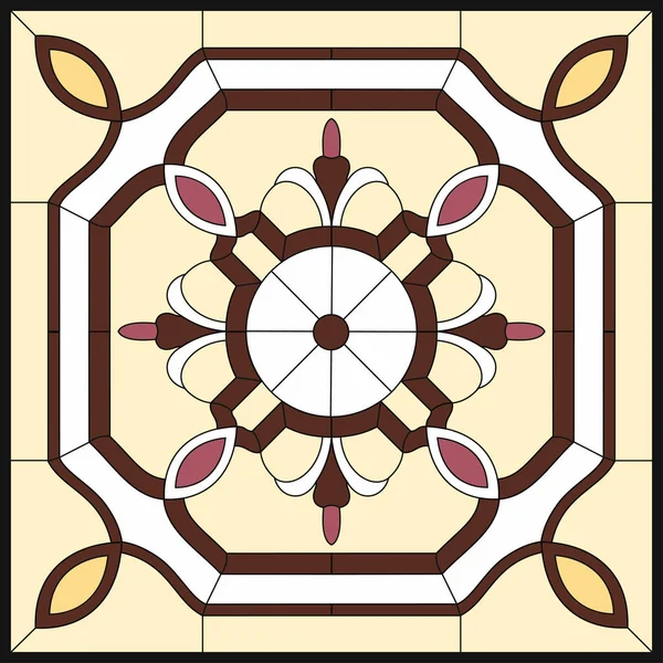 Abstract Geometric Floral Pattern Rectangular Square Frame Colorful ...