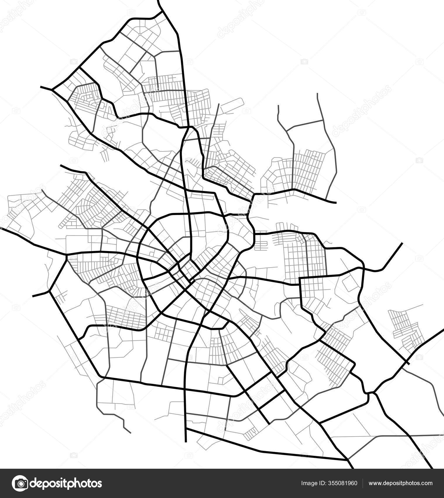 Ivanovo Mapa Ciudad Calles Ciudad Plan Mapa Del Esquema Carretera ...