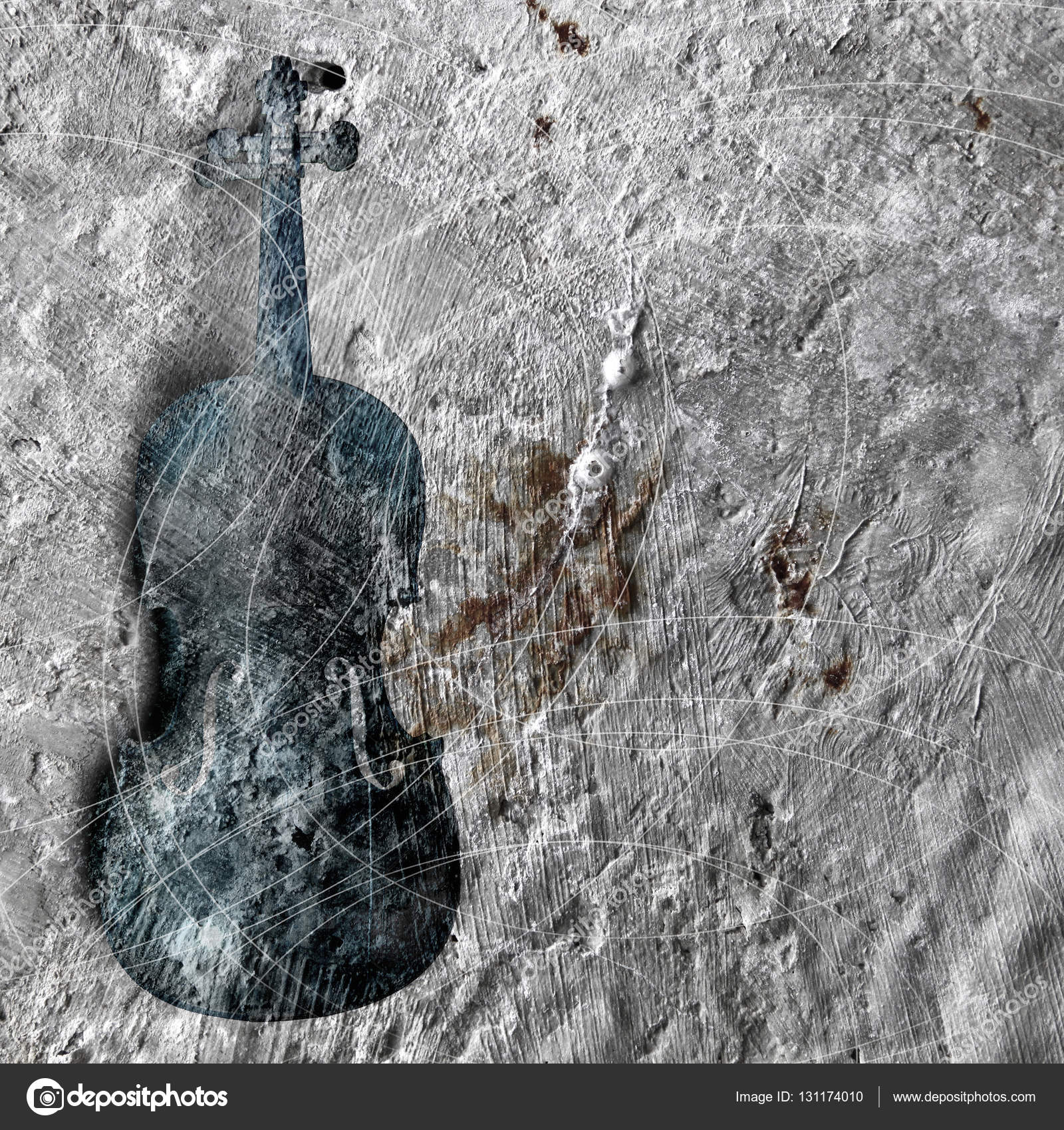 Broken Violin Black And White