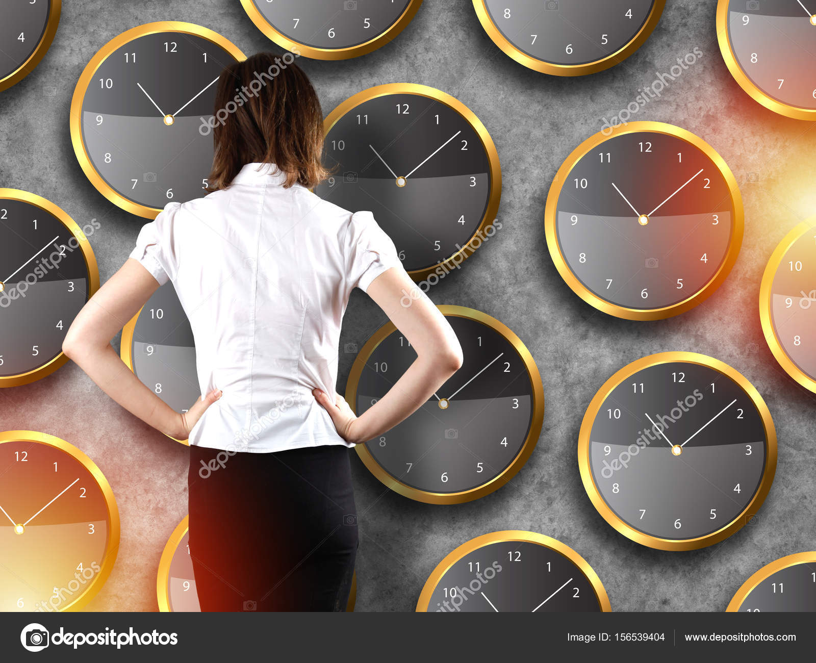 Businessman standing - time strategy concept — Stock Photo © semisatch ...