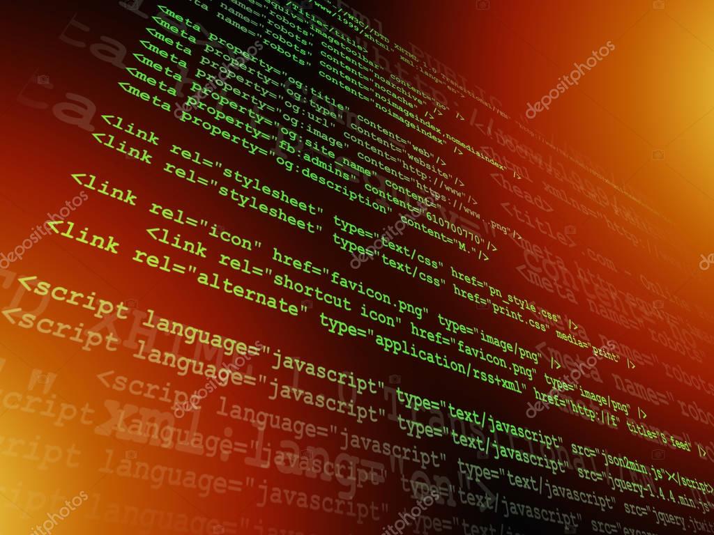 Concepto de programación de código fuente 2024