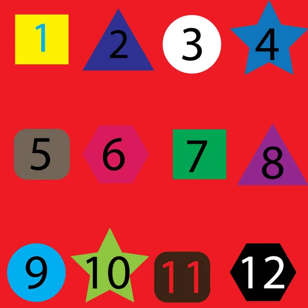 Funny figures stickers pattern, numbers over a lined math paper Stock ...