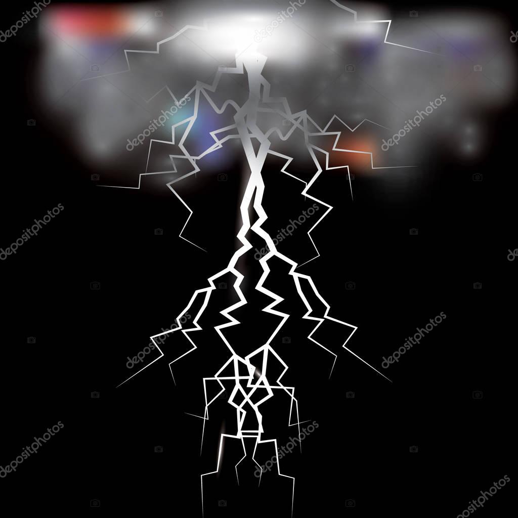 Conjunto de relámpagos realistas aislados con transparencia para el ...