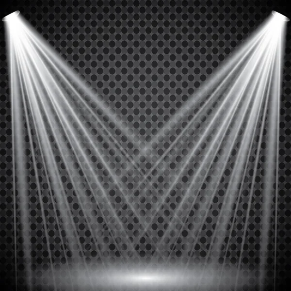 Stage lighting, transparent effects. Bright lighting with spotlights ...