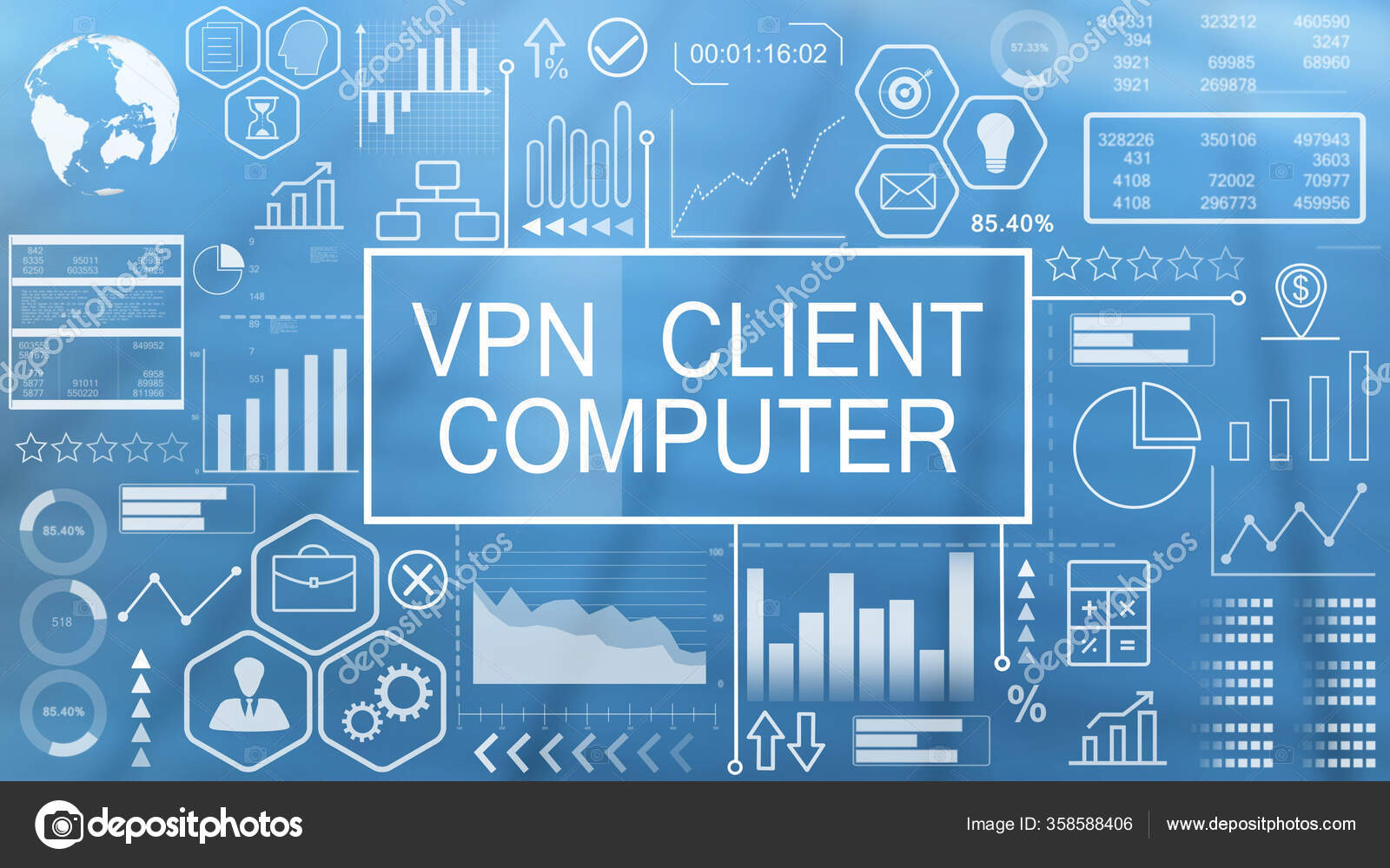 VPN Client Computer, Animated Typography — Stock Photo © mustang ...
