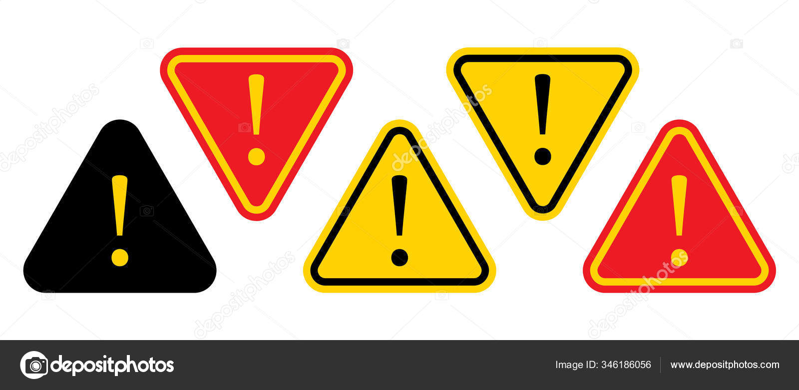 Triangle Exclamation Icon Warning Illustration Simple Vector Sign ...