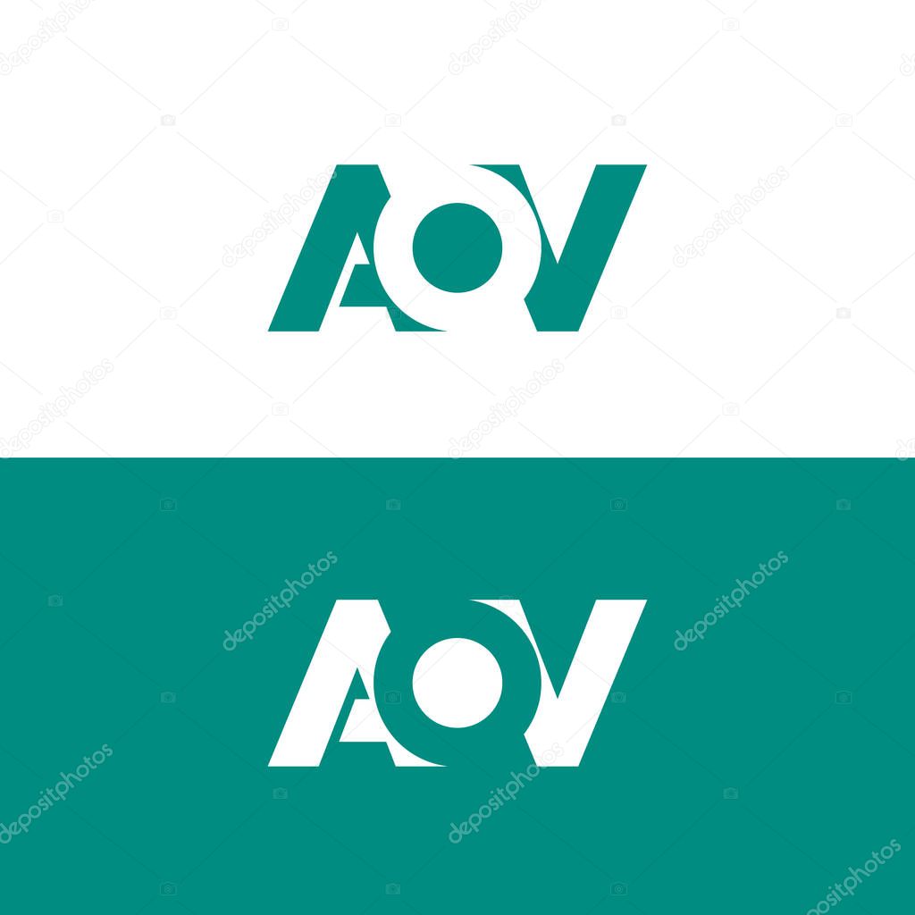 Diseño del logotipo de la letra AOV, un diseño del logotipo o v 2023