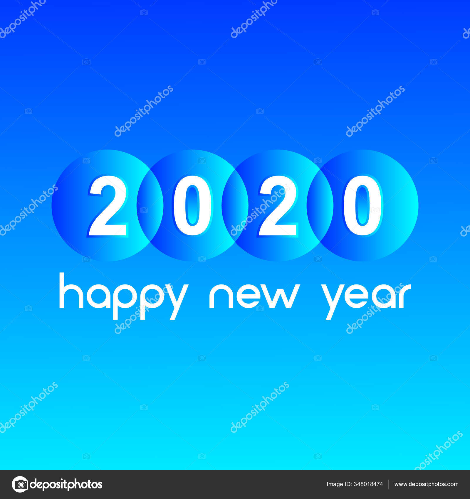 Happy New Year 2020 Text Design Vector Happy New Year — Stock Vector ...