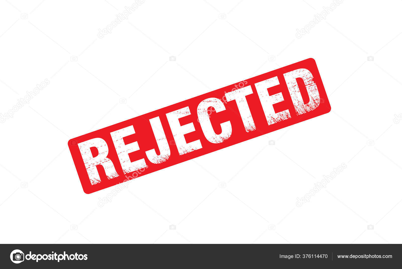 Imagen Vectorial Sello Goma Rechazada Rechazada Vector de stock por ...