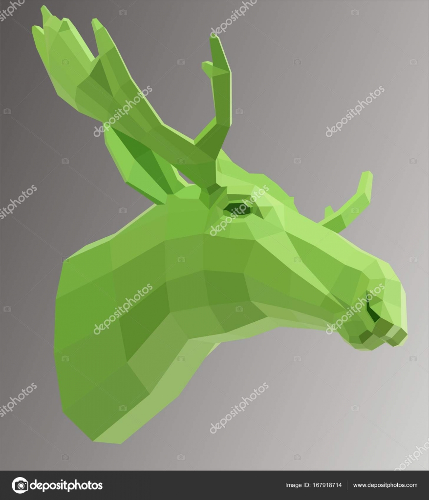 Geometric Moose Head