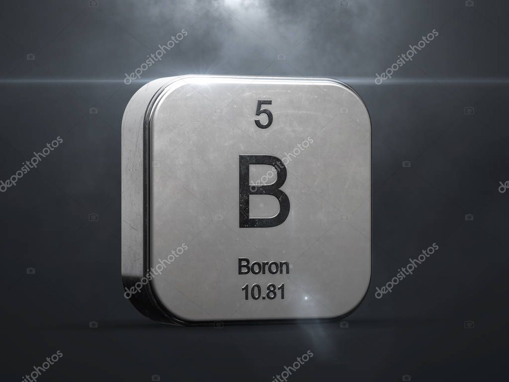 Elemento boro de la tabla periódica. 2023