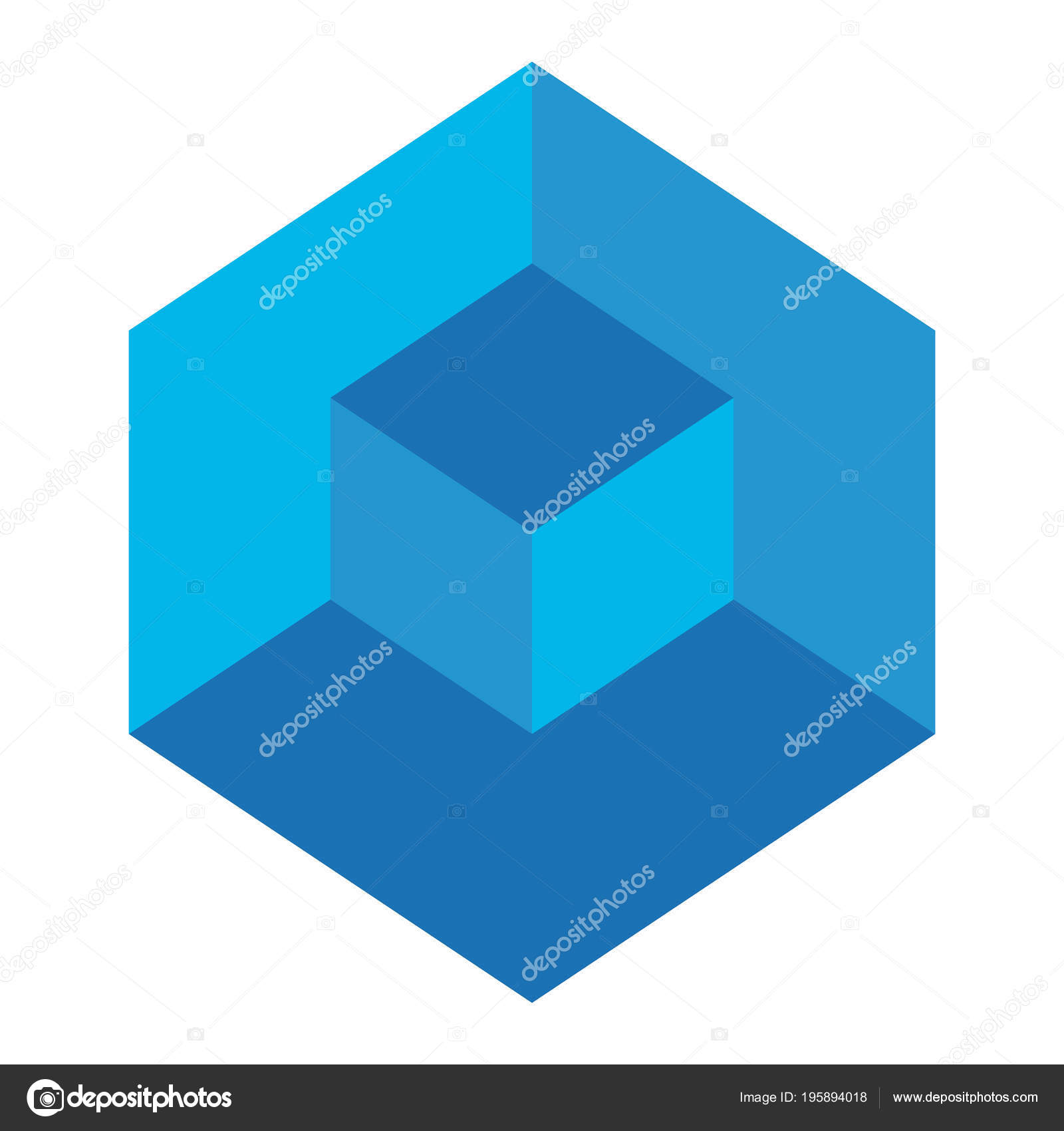 Optical Illusion Colorful Blocks Different Shapes Stock Vector by ...