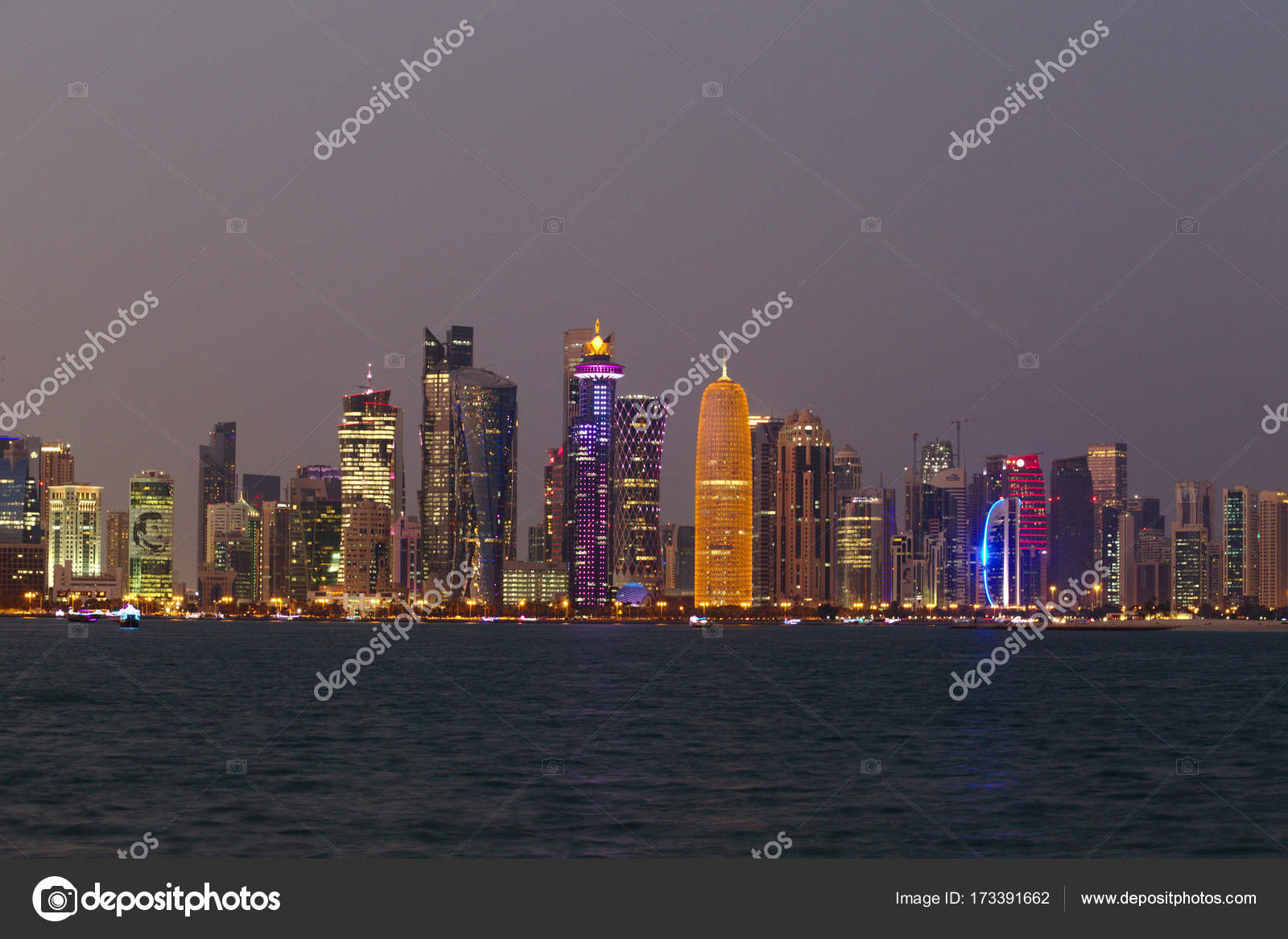 Doha towers at dusk – Stock Editorial Photo © Paul_Cowan #173391662