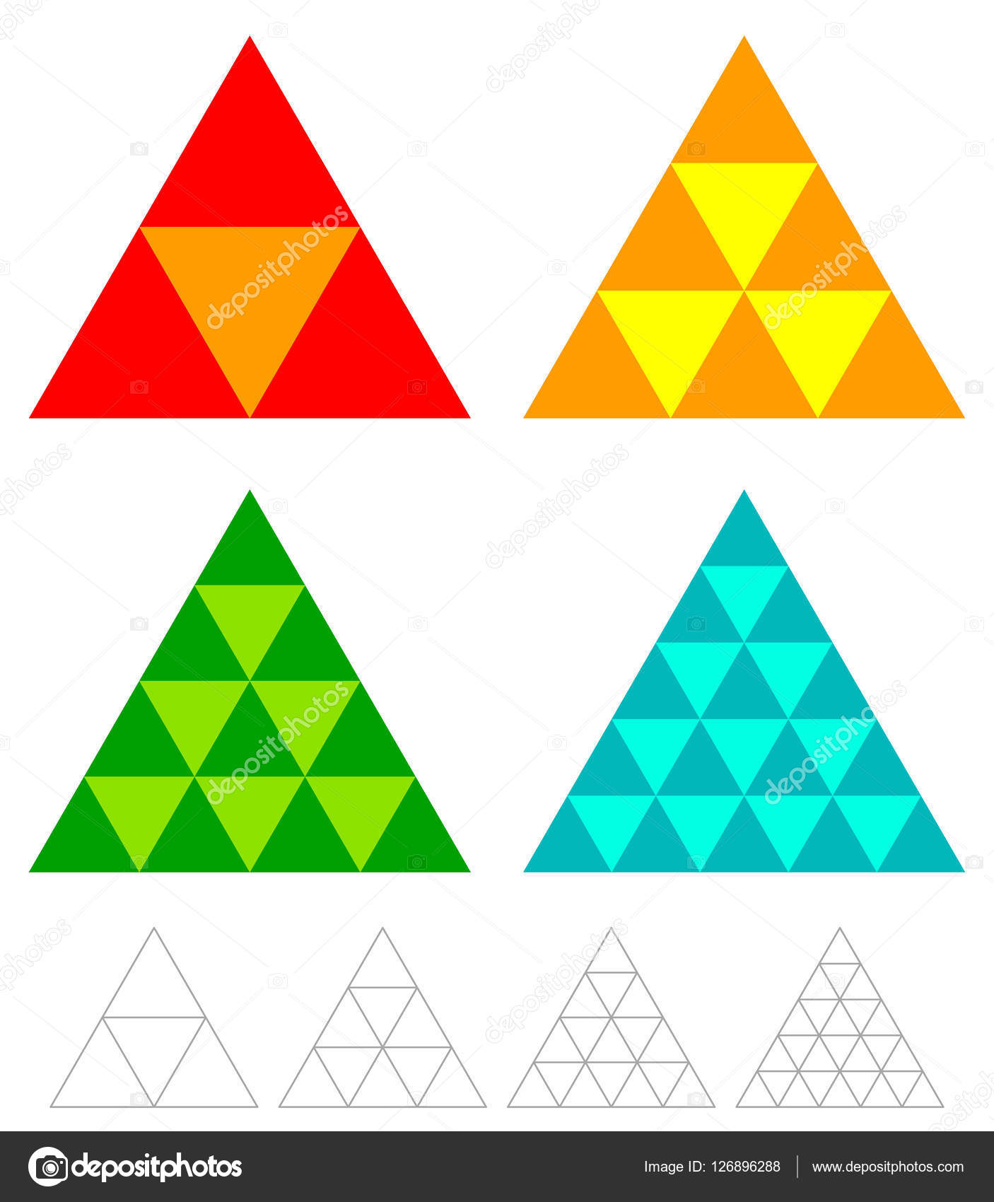 Mosaic triangle elements set Stock Vector Image by ©vectorguy #126896288