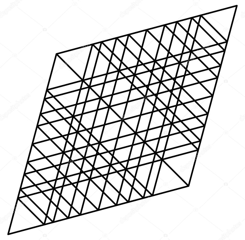 Rhombus geometric element with grid Stock Vector by ©vectorguy 126894942