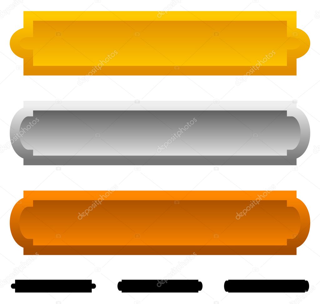 Gold, silver, bronze plaque banners Stock Vector by ©vectorguy 126899156