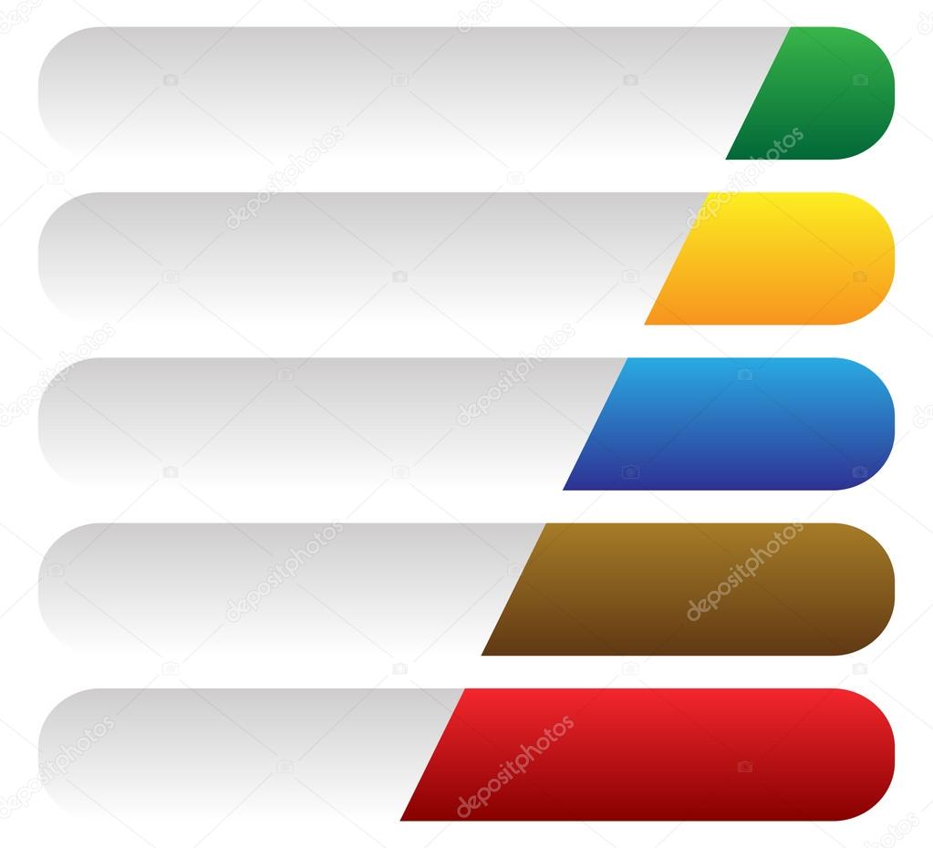 Long banners, buttons shapes set Stock Vector by ©vectorguy 127004756