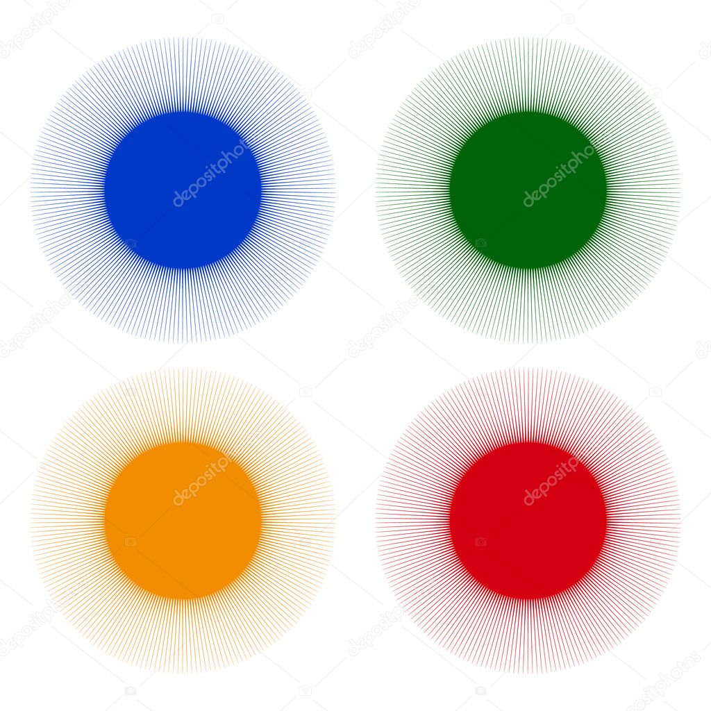 Starburst, sunburst shapes set Stock Vector by ©vectorguy 127114500