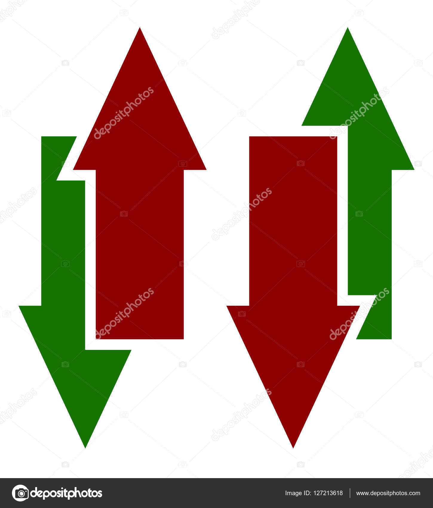 Green Up Arrow Red Down Arrow