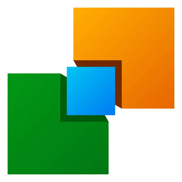 Generic symbol with overlapping squares Stock Vector Image by ...