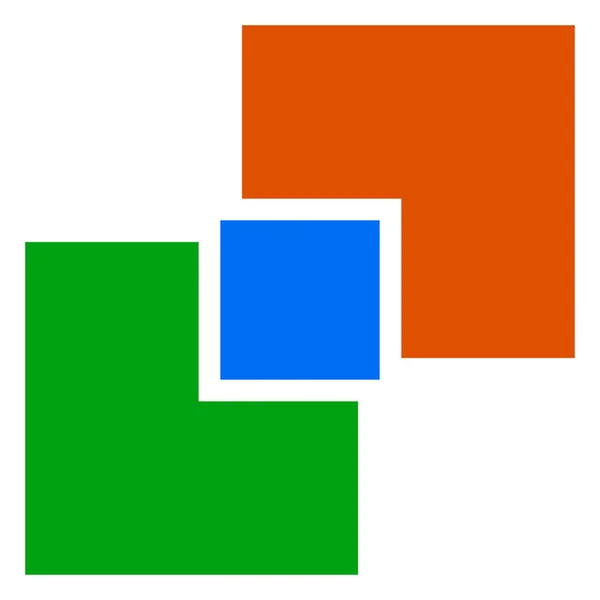 Generic symbol with overlapping squares Stock Vector Image by ...