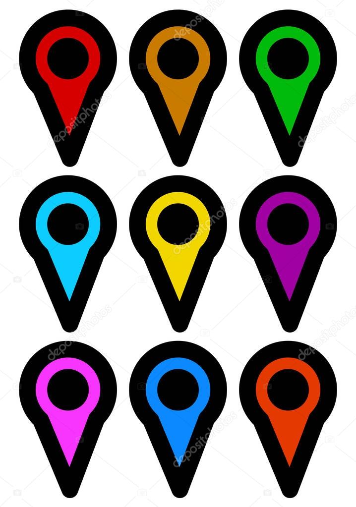 Map pin icons Stock Vector Image by ©vectorguy #130538572