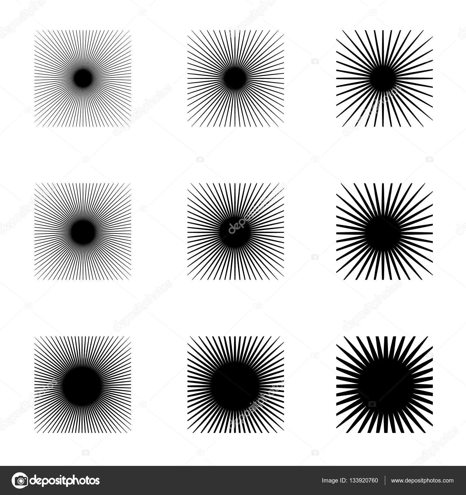 Circular radial lines pattern. — Stock Vector © vectorguy #133920760