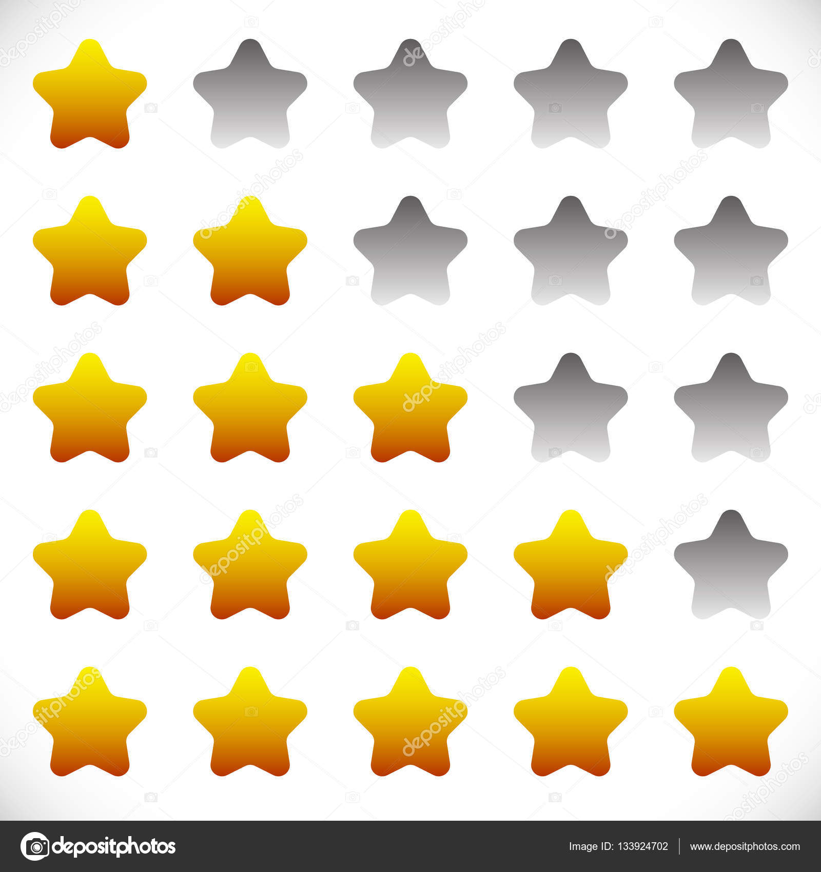 Star rating symbols with 6 star. Stock Vector by ©vectorguy 133924702