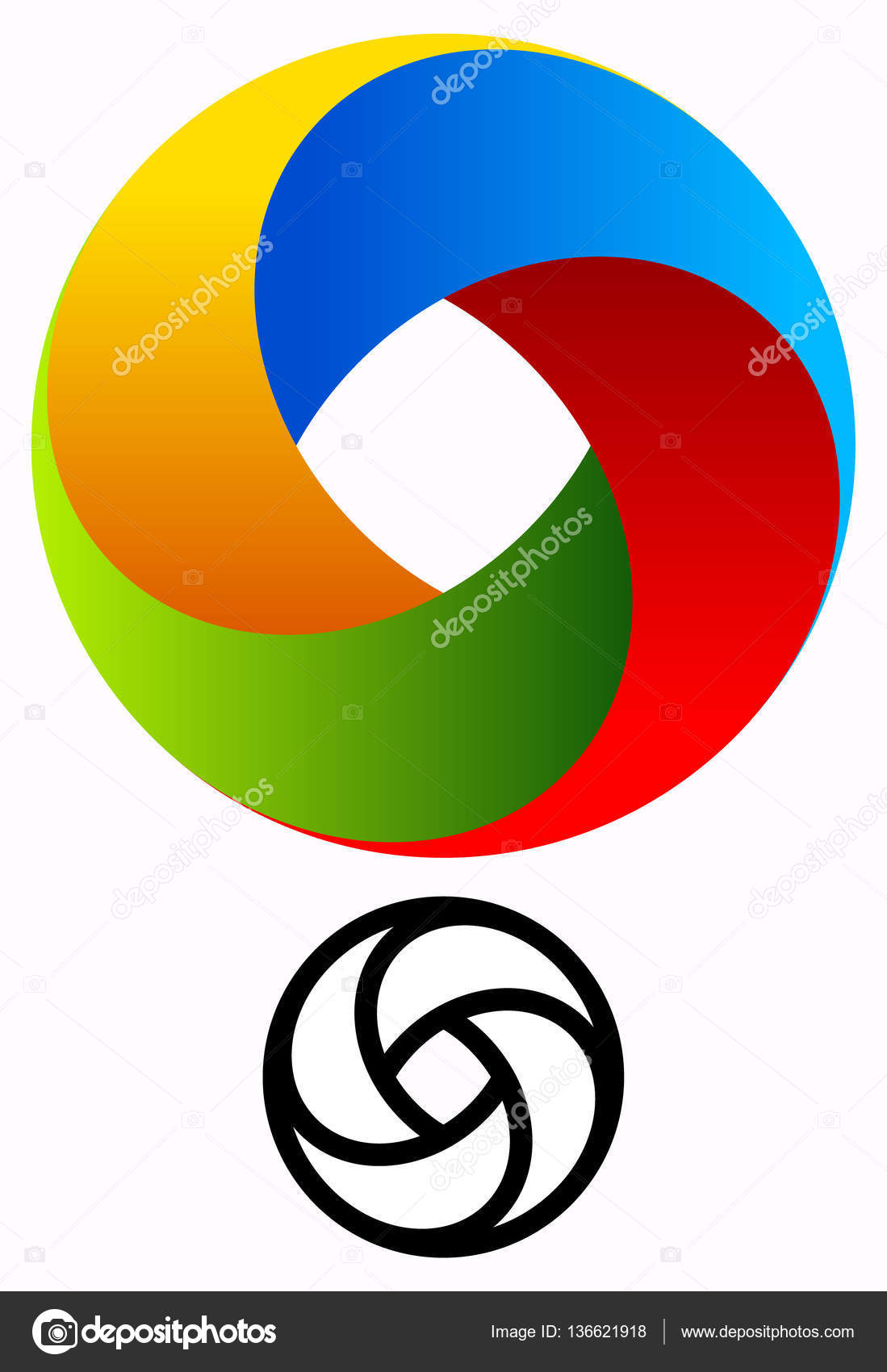 Logo circular colorido Vector de stock por ©vectorguy 136621918