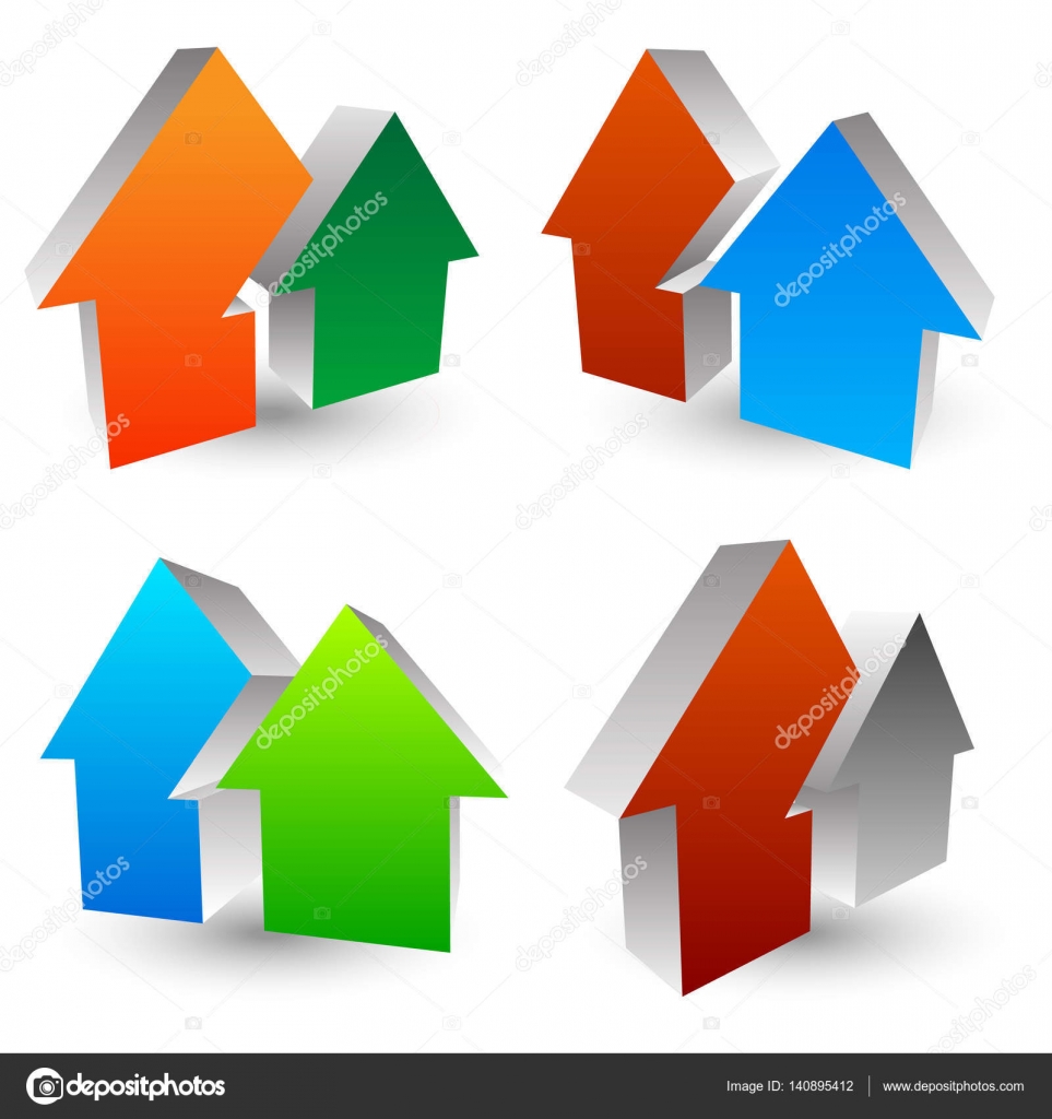 Arrow symbols with 2 overlapping shapes — Stock Vector © vectorguy ...