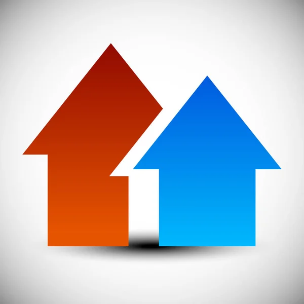 Arrow symbols with 2 overlapping shapes — Stock Vector © vectorguy ...