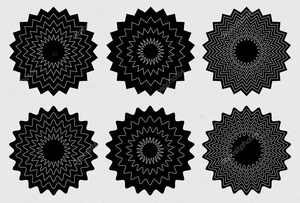 Radial contour elements — Stock Vector © vectorguy #146224507