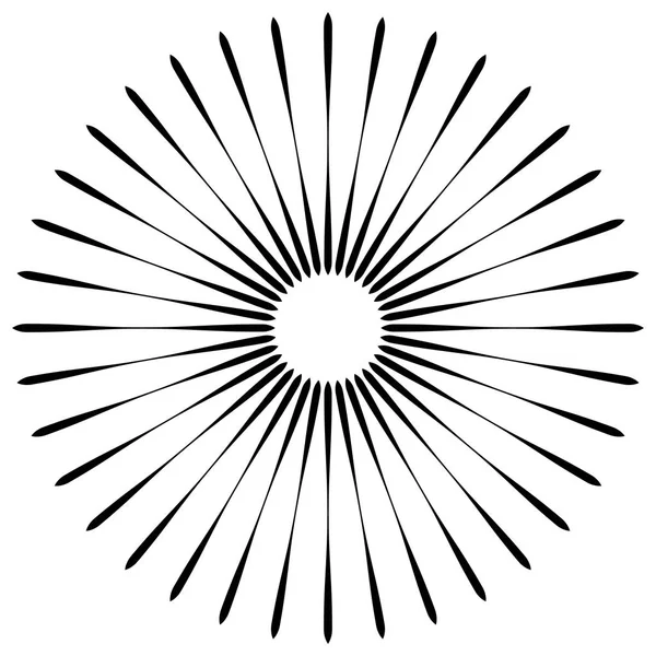 Radial Radiating Burst Lines Starburst Sunburst Shape Element Stock ...