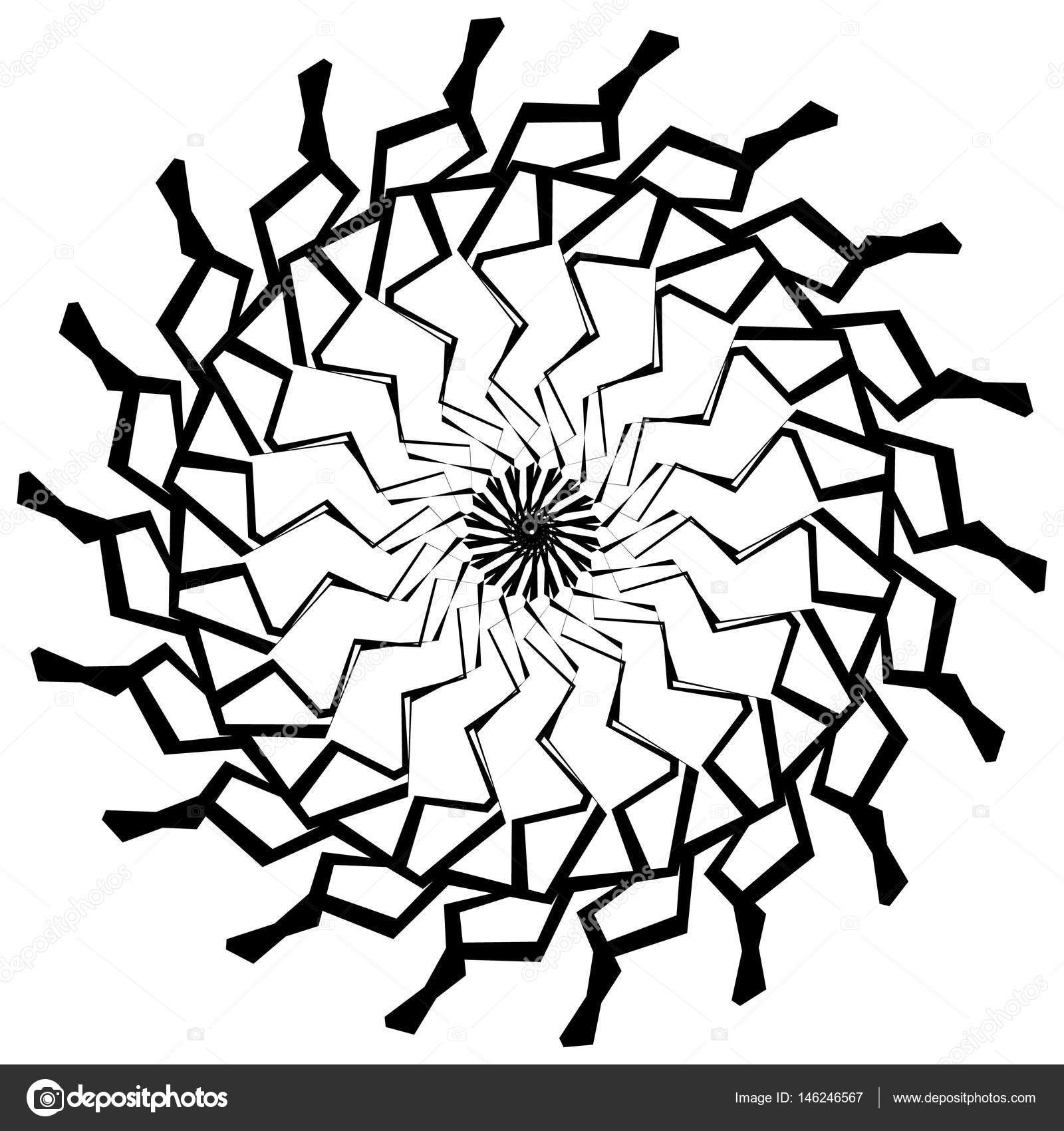 Distorted radiating abstract shape — Stock Vector © vectorguy #146246567