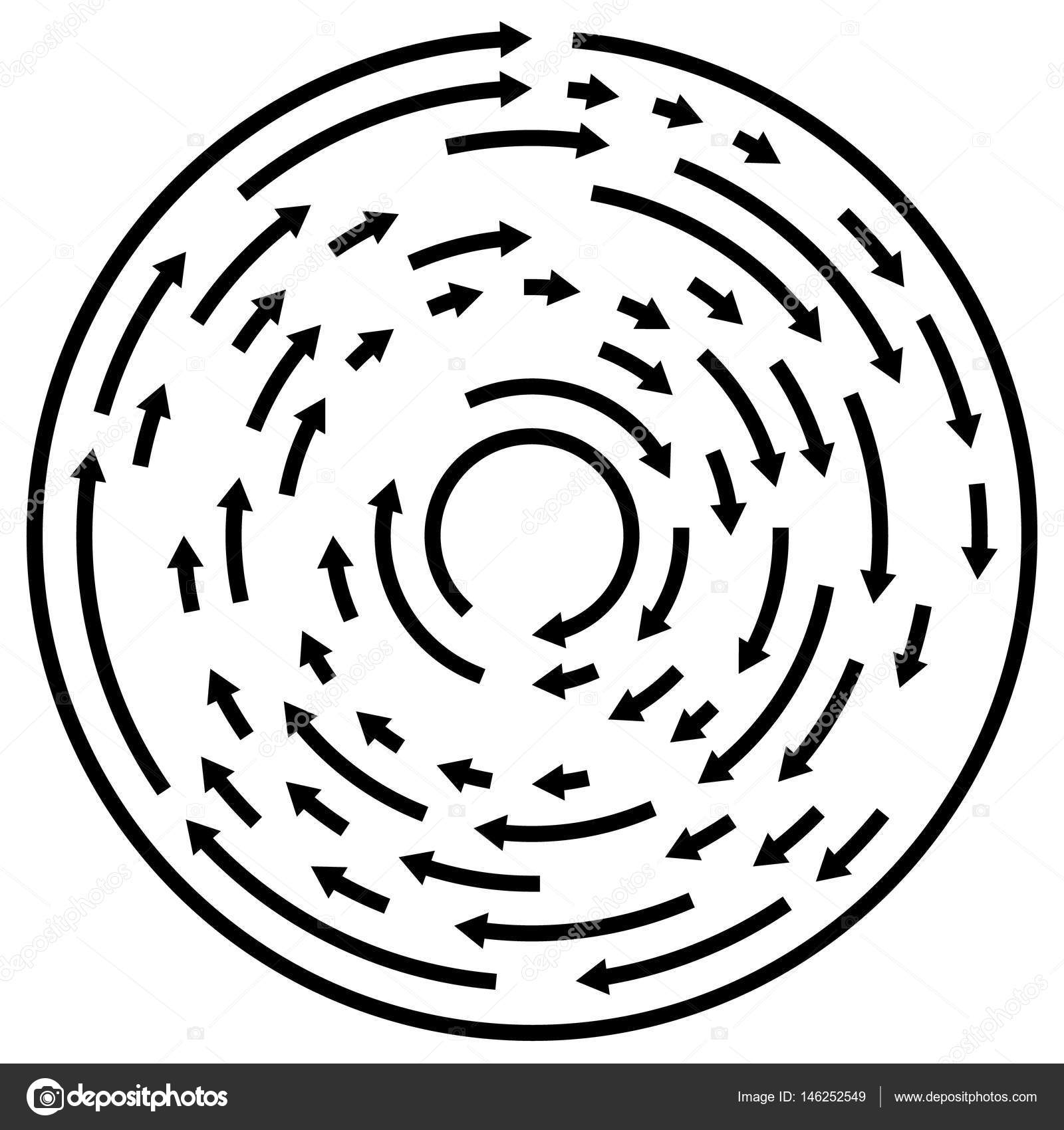 Circular concentric arrows. Stock Vector by ©vectorguy 146252549