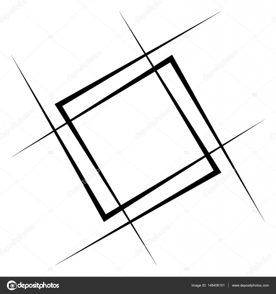 Líneas que se cruzan formando forma cuadrada Vector de stock #148406151 ...