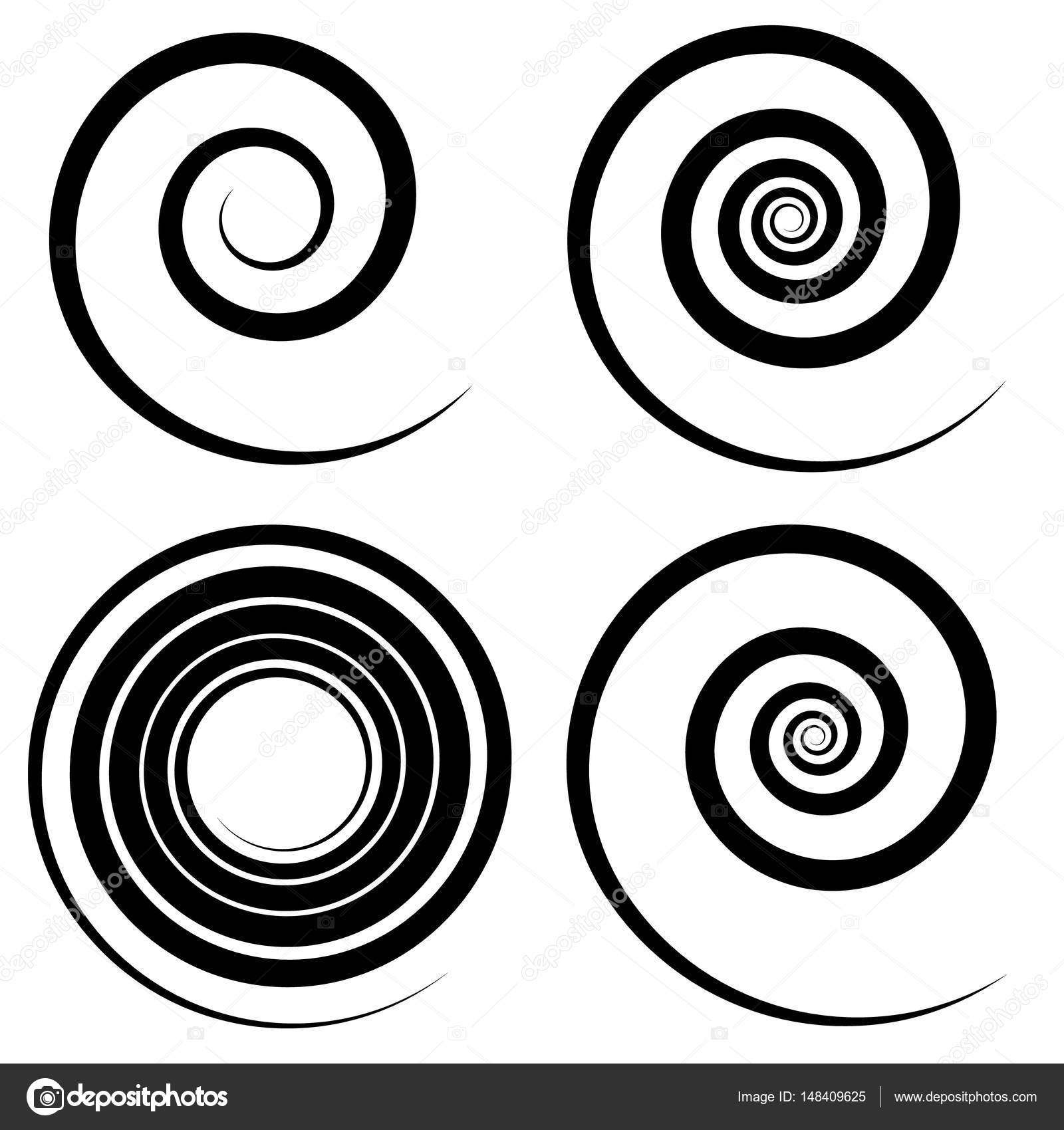 Set of spiral design elements Stock Vector Image by ©vectorguy #148409625