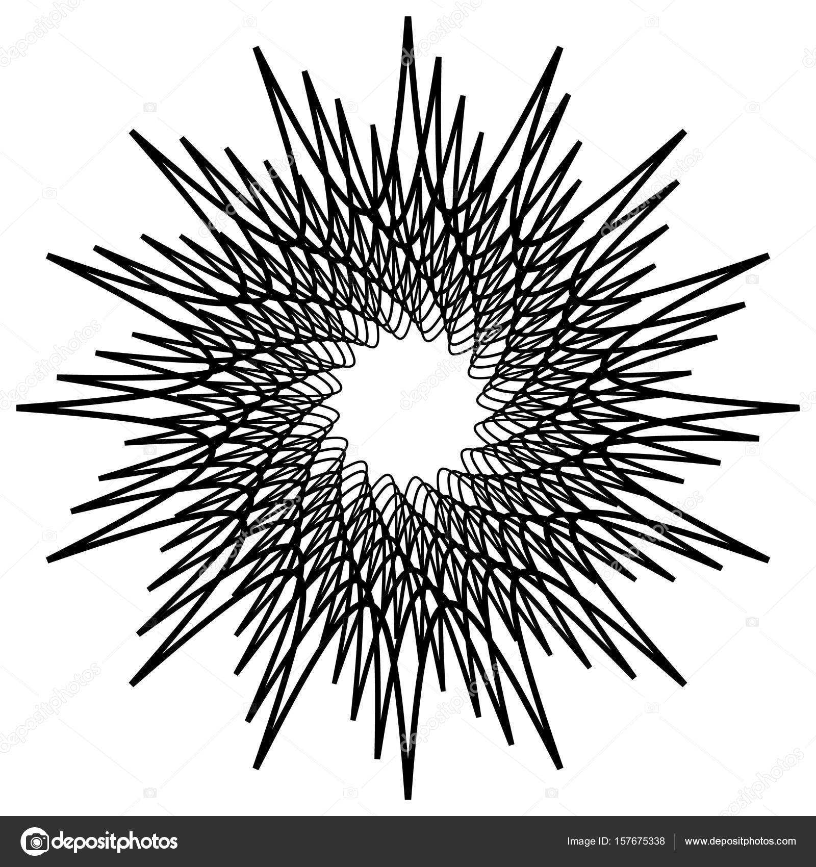 Serie de elementos geométricos radiales . Vector de stock por ...