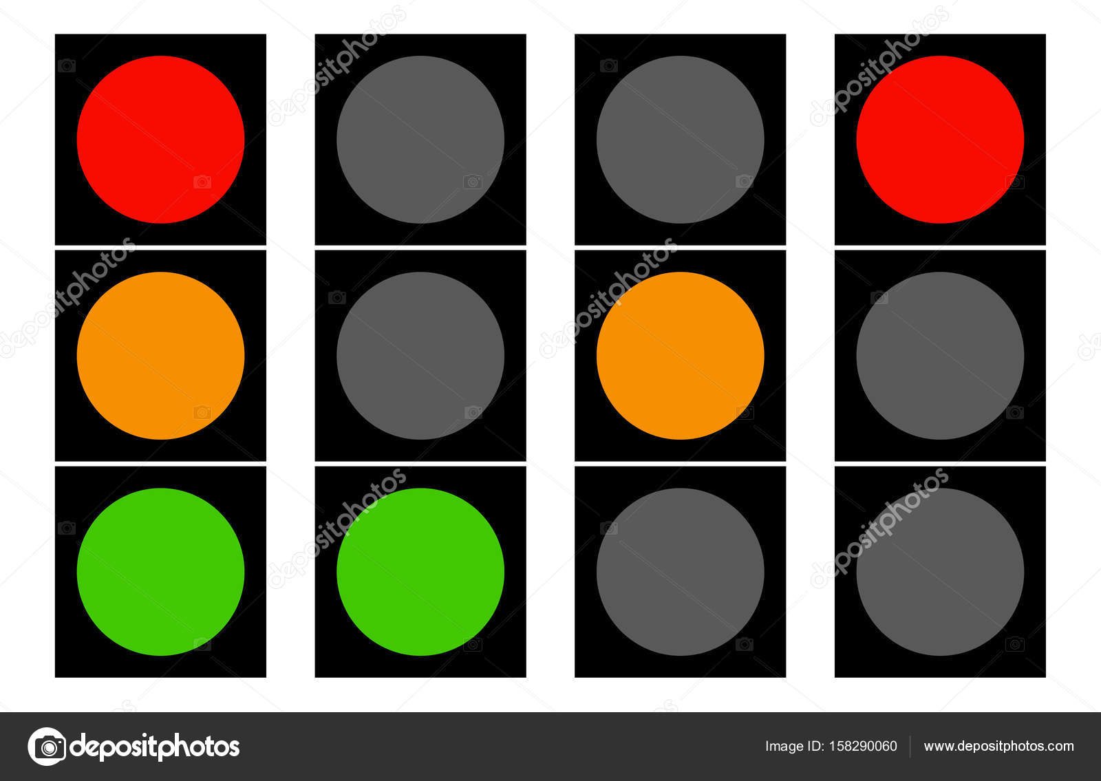 Iconos de semáforo Vector de stock #158290060 de ©vectorguy