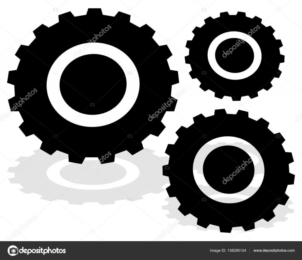 Ilustración de símbolos del engranaje Vector de stock #158290124 de ...