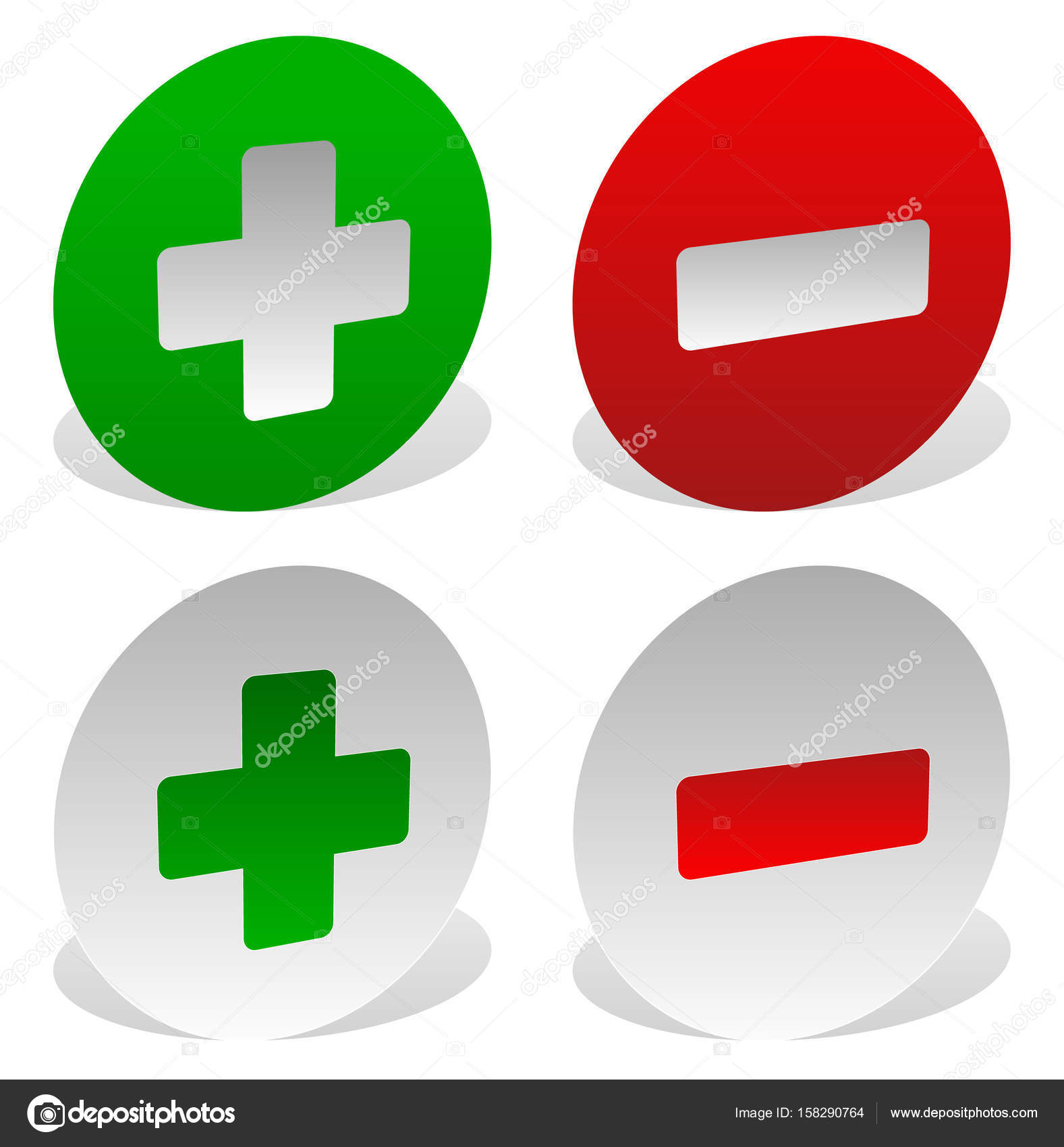 Signes Plus et Moins Vecteur par ©vectorguy 158290764