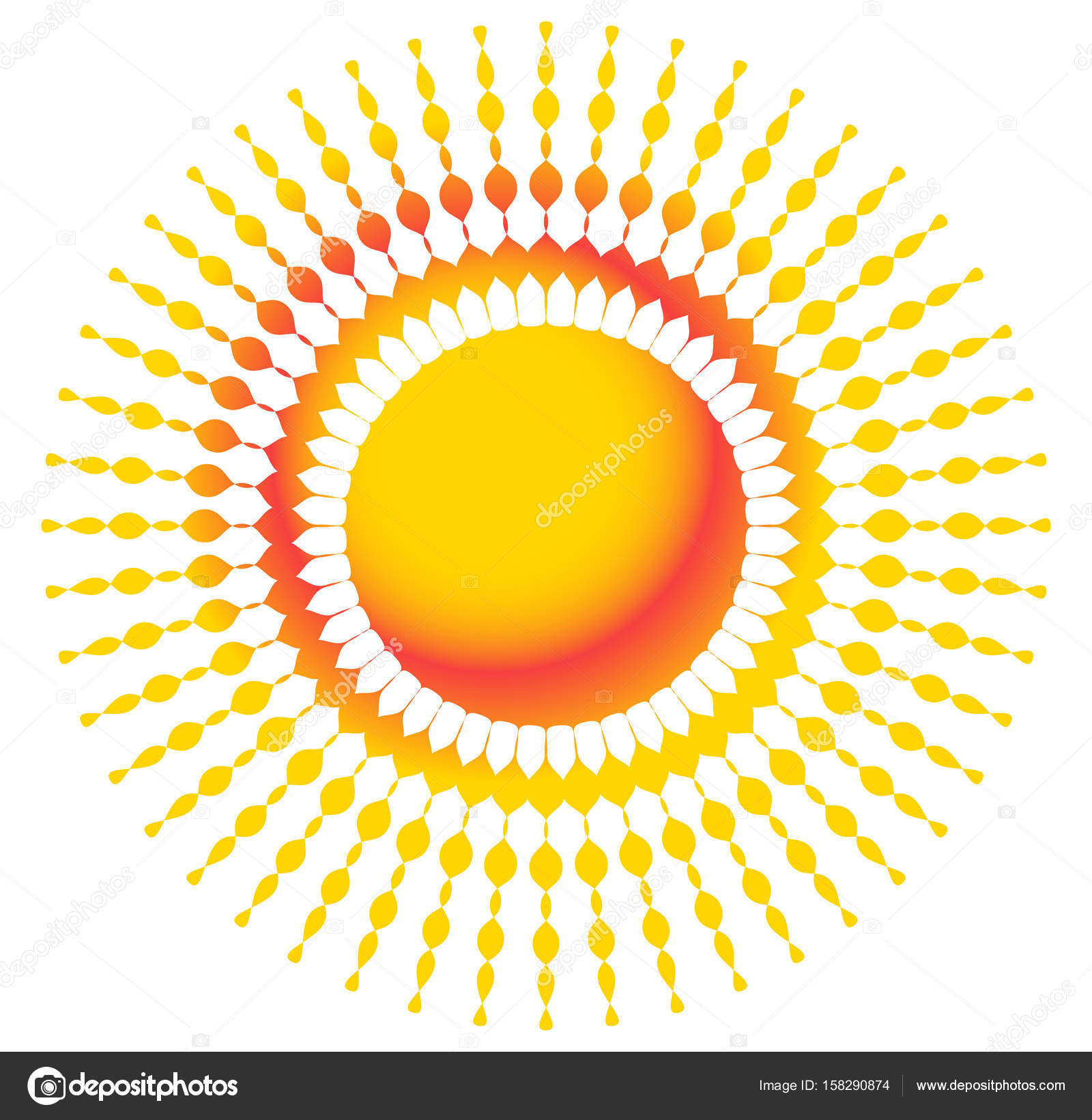 Bright sun illustration Stock Vector Image by ©vectorguy #158290874